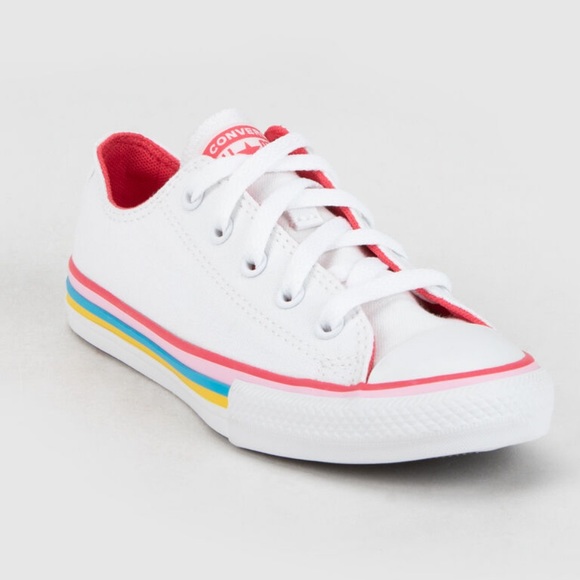 Converse | Shoes | Converse Chuck Taylor All Star Ox Rainbow Girls ...